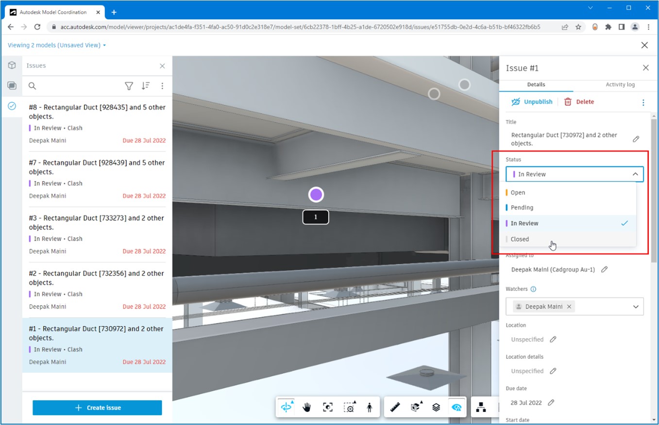 Repeat this process for all the resolved clash issues.